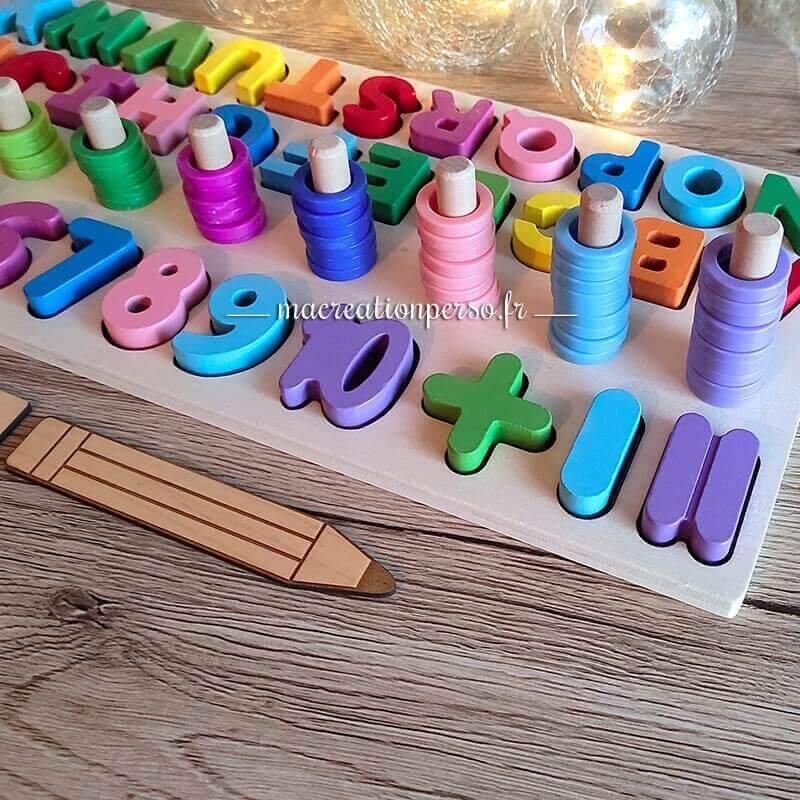 Puzzle alphabet en bois apprentissage Montessori lettres pour enfant